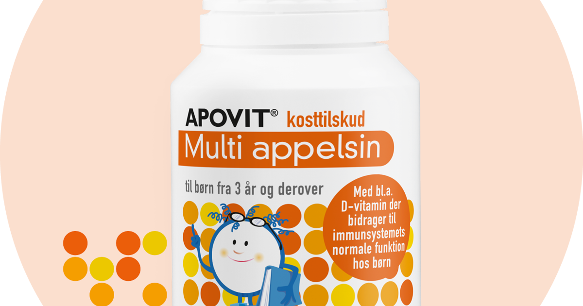 Multivitamin til børn – Apovit Appelsin med god smag