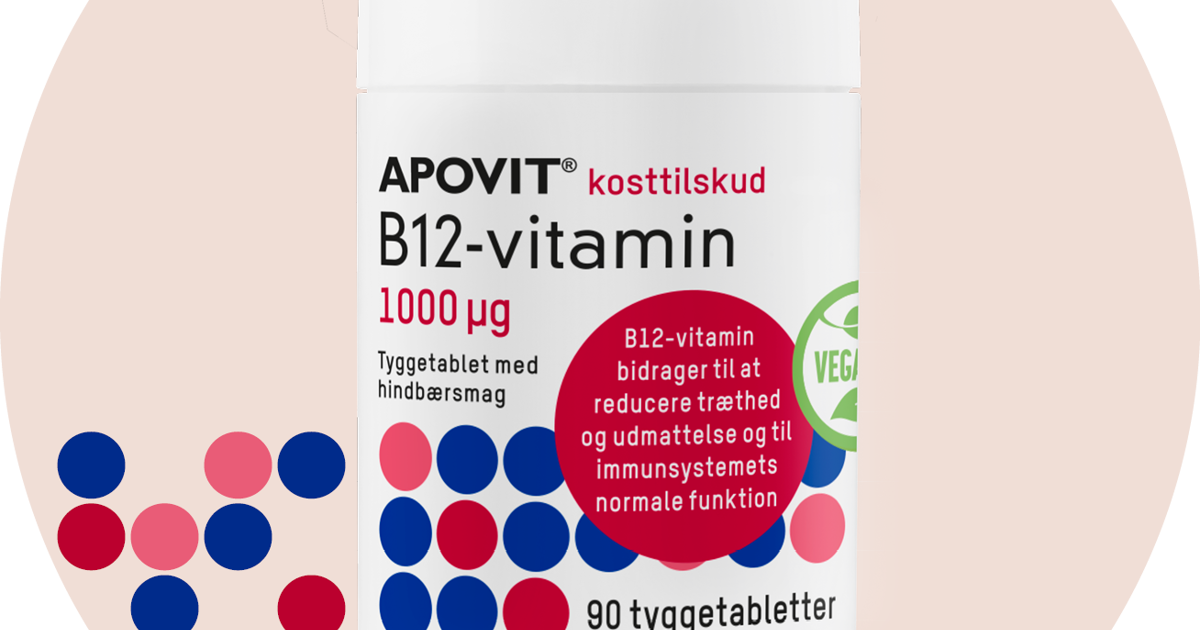 B12-vitamin fra Apovit – Hindbærsmag og daglig energi